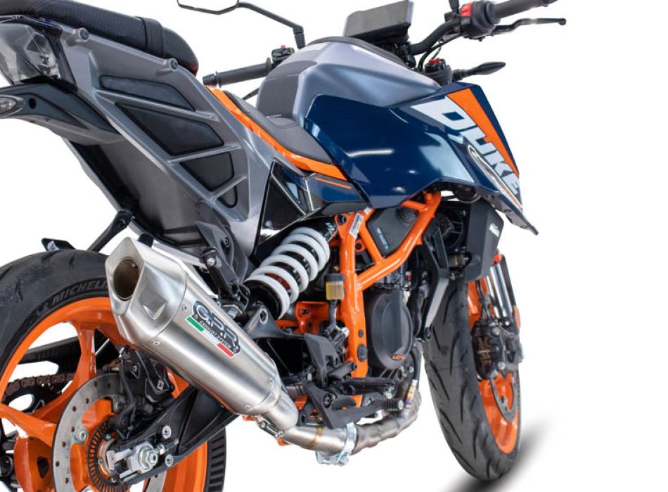 Exhaust compatible with Ktm 250 DUKE 2024-2025, GP-Revo Titanium, Slip ...