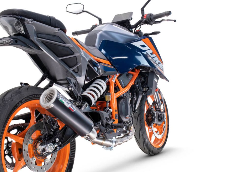 Exhaust compatible with Ktm 200 DUKE 2024-2025, M3 Black Titanium, Slip ...