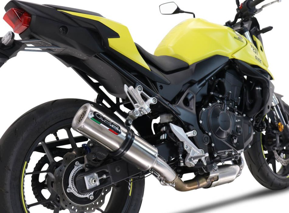 Exhaust compatible with Honda CB 750 Hornet 2023-2024, M3 Inox , Slip-on exhaust including ...